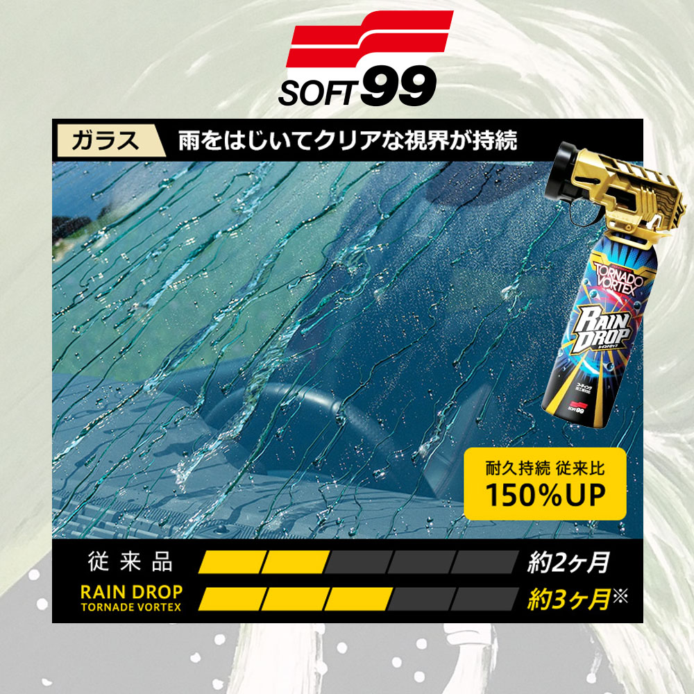 SOFT99 | SOFT 99 RAIN DROP TORNADO VORTEX - 300ML (COATING OF ENTIRE SURFACE) | Shopee Malaysia