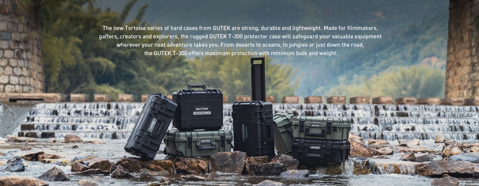 Gutek Tortoise T-300 Carry-On Protector Case (Black/ OD Green) T300 ...