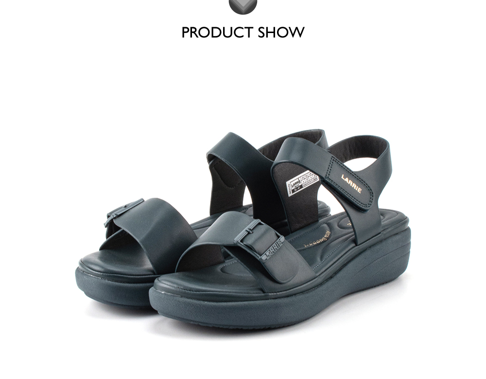 LARRIE Kasut Perempuan Mandy Buckle/Velcro Comfy Sandals - L82406 ...