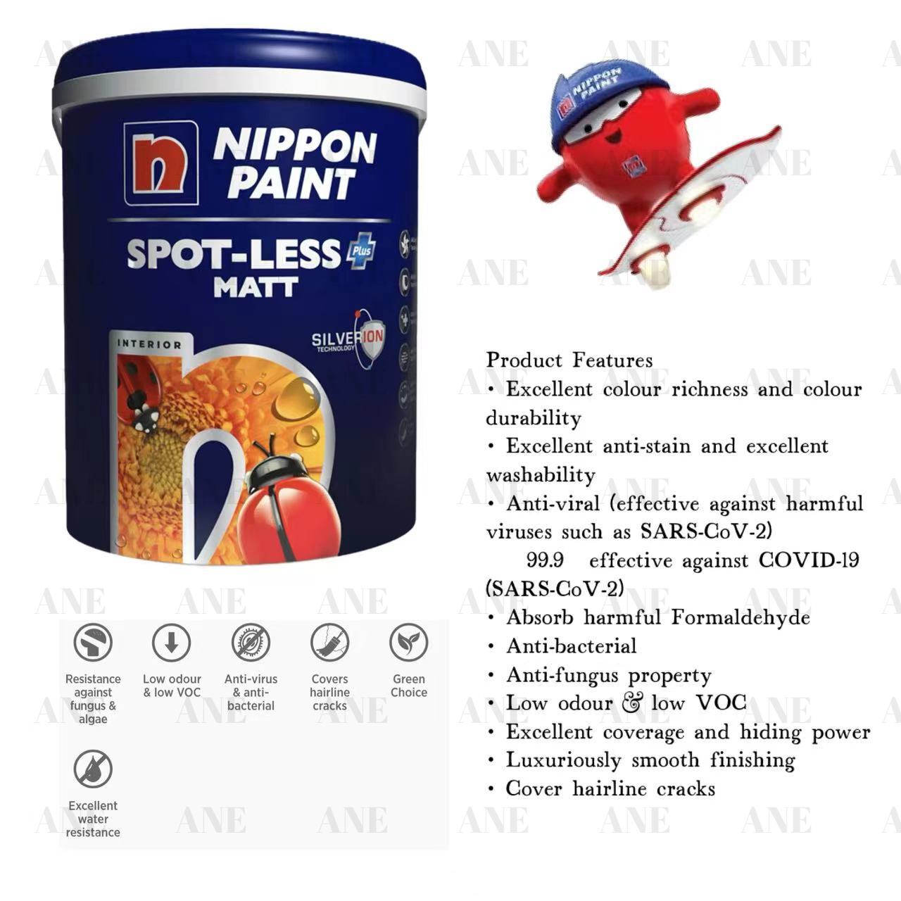 NIPPON PAINT SPOT LESS PLUS MATT SHEEN | Shopee Malaysia
