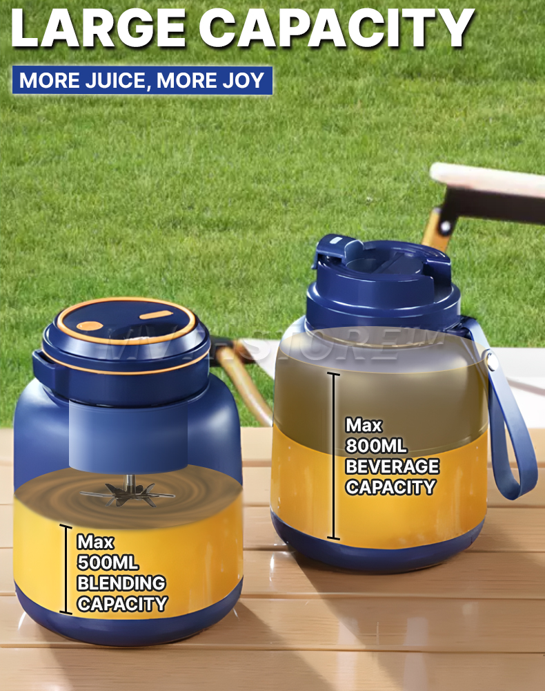 800ml Portable Juice Blender 14-Blade Fruit Juice Extractor Mini ...