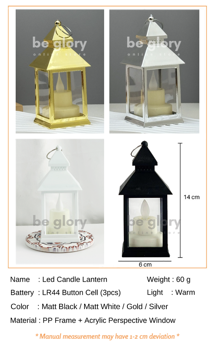 LED Candlestick Lantern Nordic Night Light Lampu Raya Retro Lamp Light ...