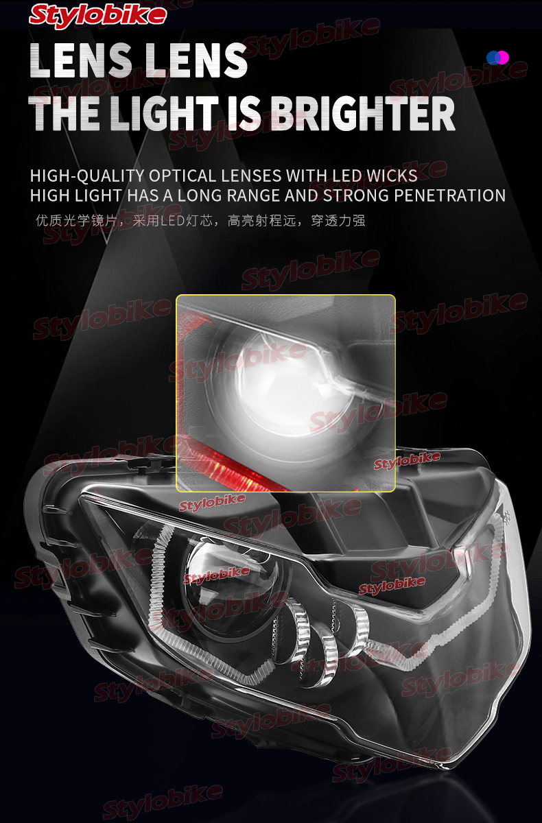 HPMP Y15 LC135 V8 LED Headligh Lampu Depan Y15ZR V2 LC 135 V8 Head Lamp Front Lamp Sharingan ...