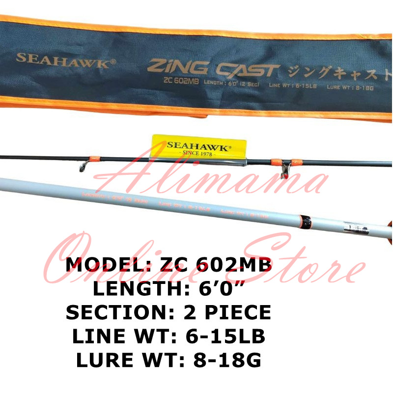 2024 TERBARU SEAHAWK ZING CAST BC FISHING ROD | Shopee Malaysia