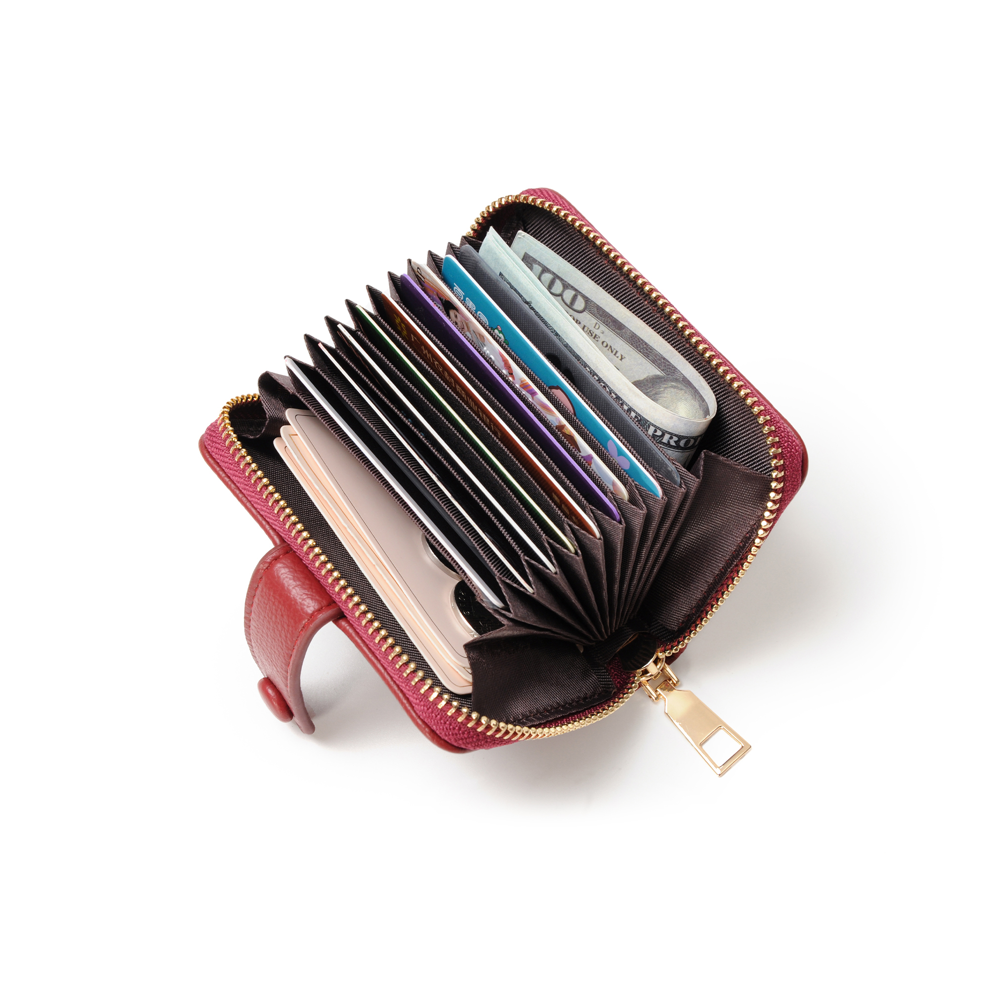 Multi-slot card holder short wallet woman pu leather purse wanita ...