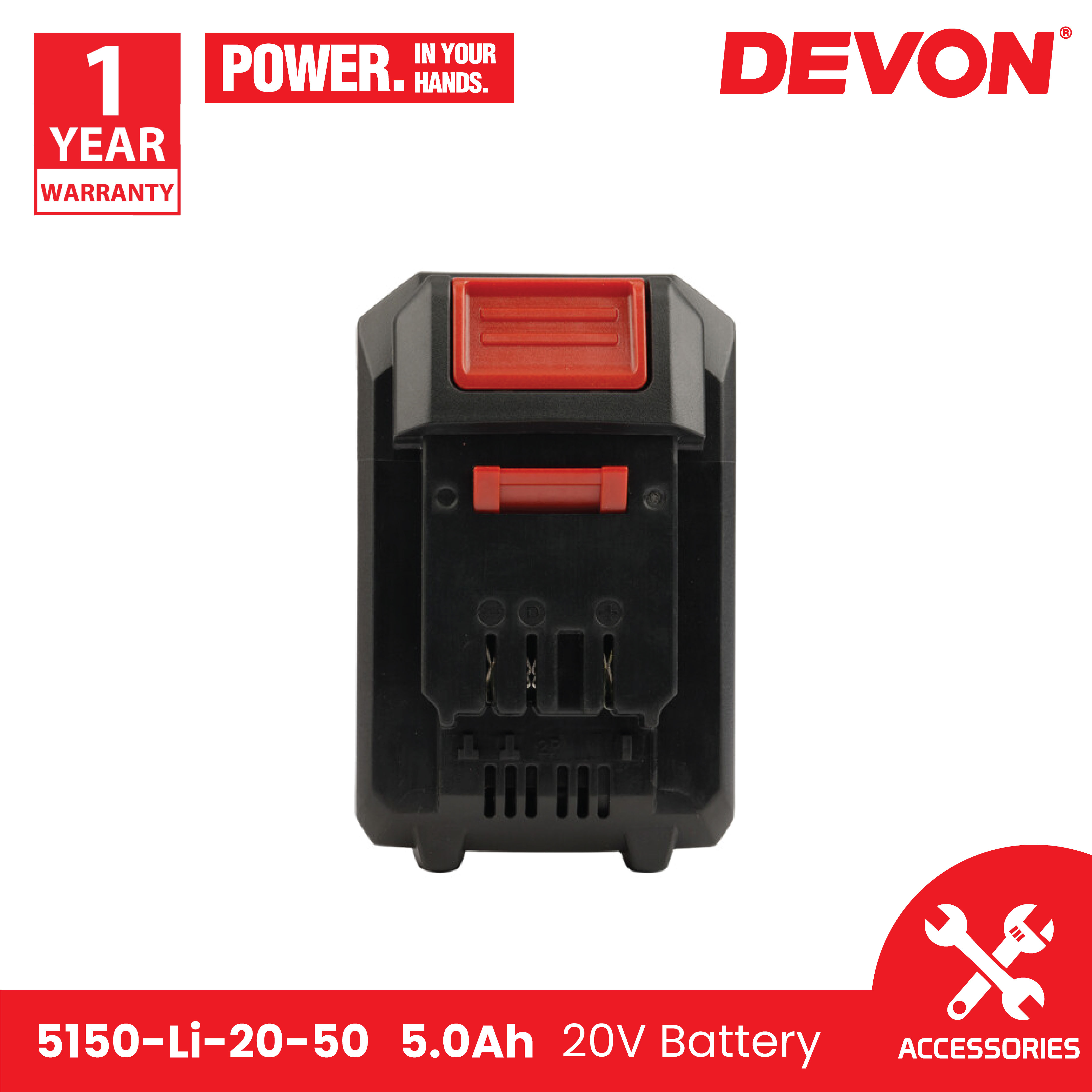 DEVON 5150-Li-20-50 Lithium-Ion Battery 20V 5.0Ah | Shopee Malaysia