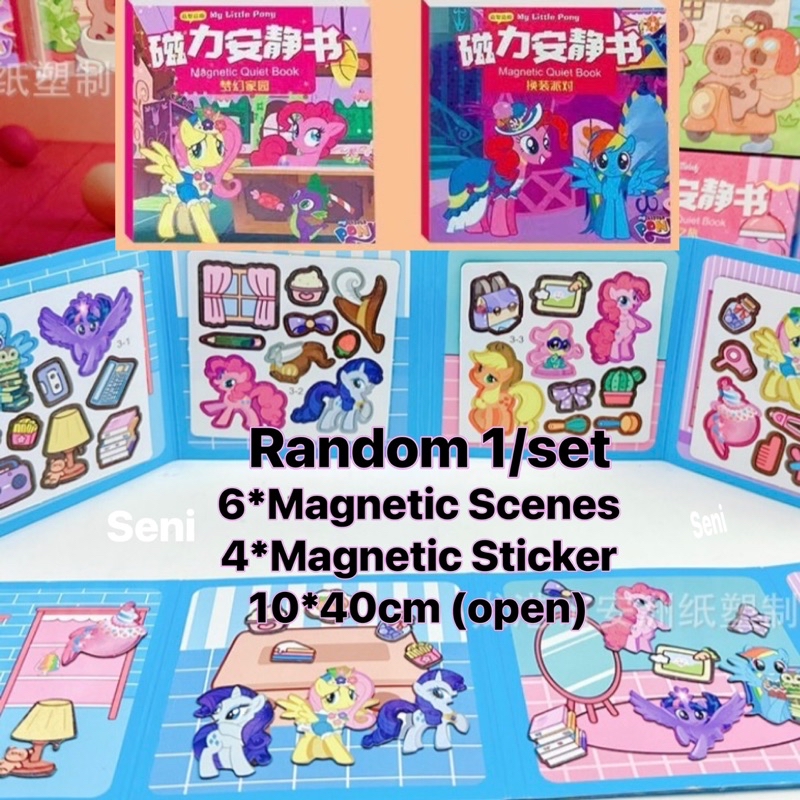 Magnetic Quite Book Sanrio (SNT)Free Cut Sticker Kuromi Paste Diy Kids ...