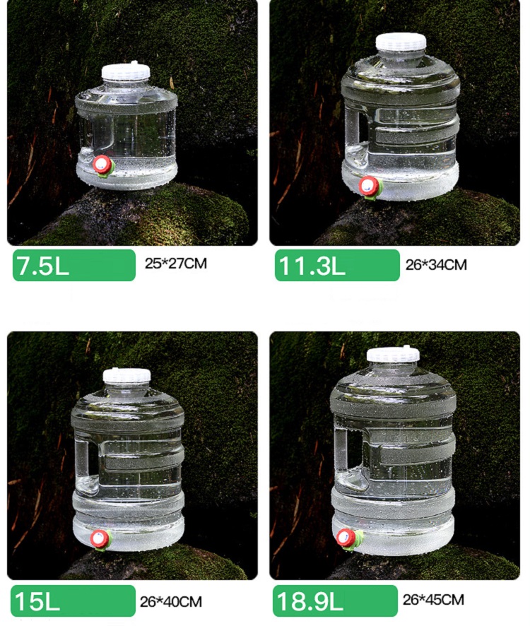 Transparent White Portable Outdoor Water Barrel Bucket/Portable Water ...
