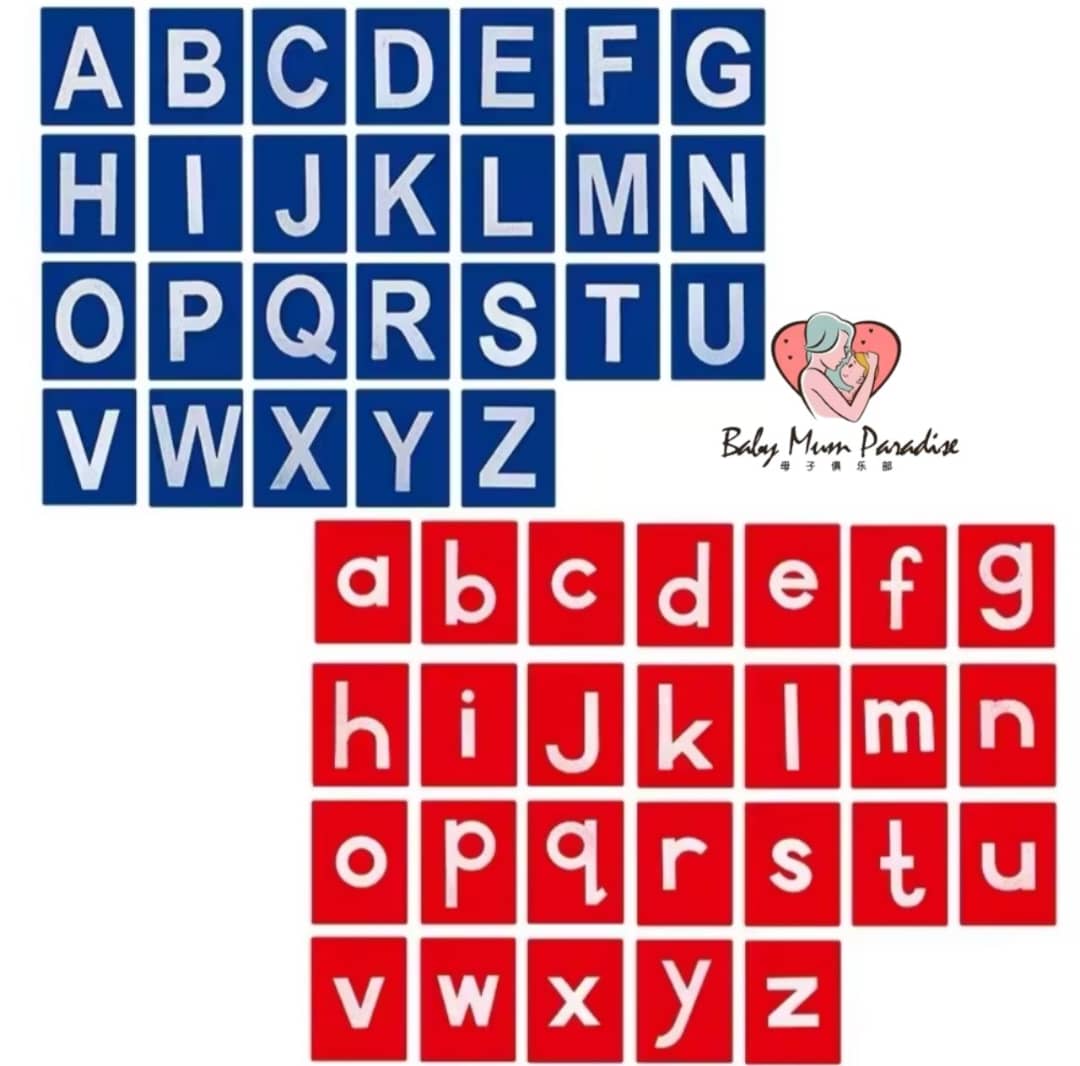 Montessori Sandpaper Alphabet Card Letter Uppercase And Lowercase ...