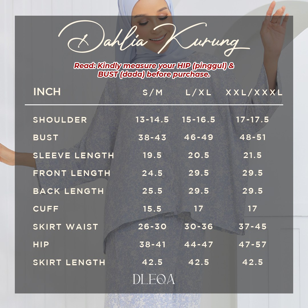 DLEQA Baju Kurung Moden Dahlia with Button Pearl Semi Instant Pario ...
