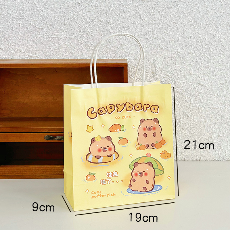 🇲🇾Ready Stocks Birthday Cartoon Capybara Theme Paper Bag Cute Shopping ...