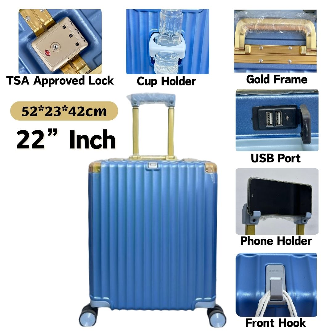 Jtarvel Captain Style Fashion Luggage Aluminum Gold Frame High Quality ...