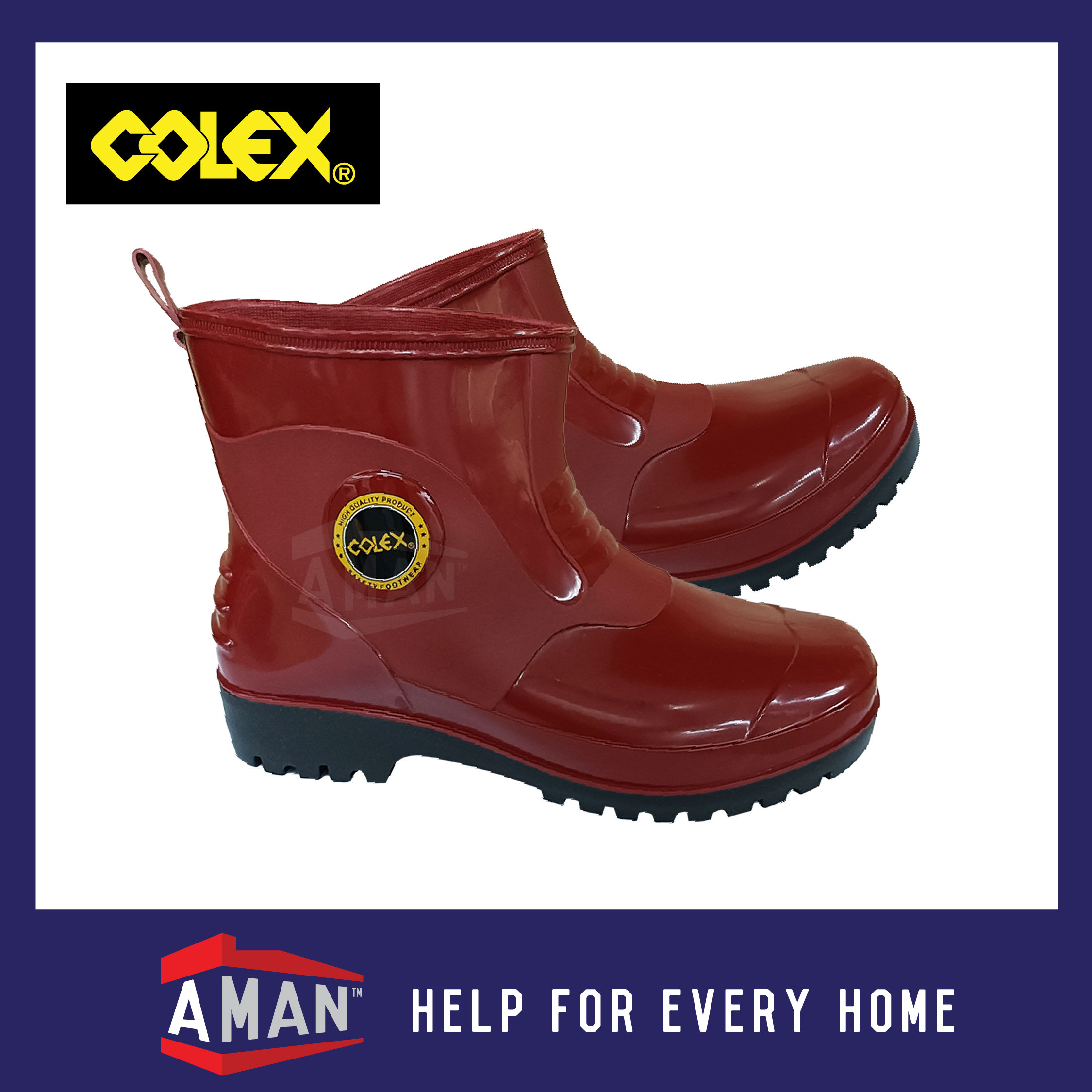 COLEX RM-6600 PVC Kitchen Boot Rain Boots Waterproof Anti Slip Garden ...
