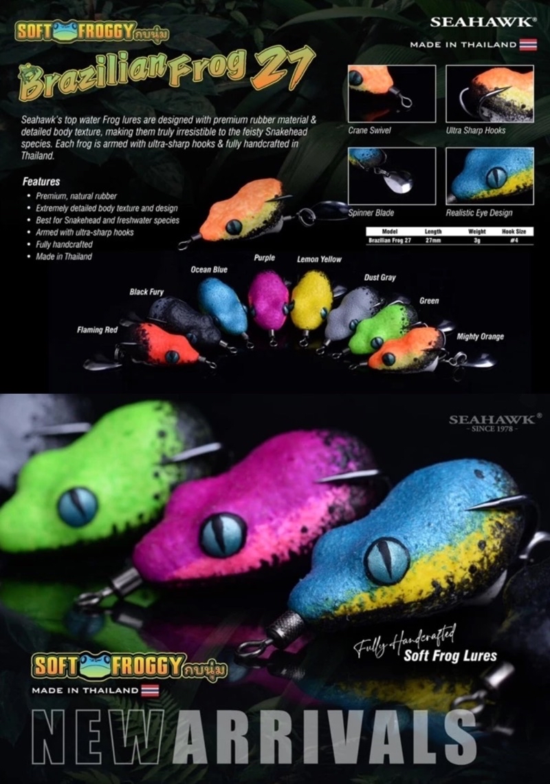 SEAHAWK BRAZILIAN FROG 27 SOFT FROG MADE IN THAILAND | Shopee Malaysia