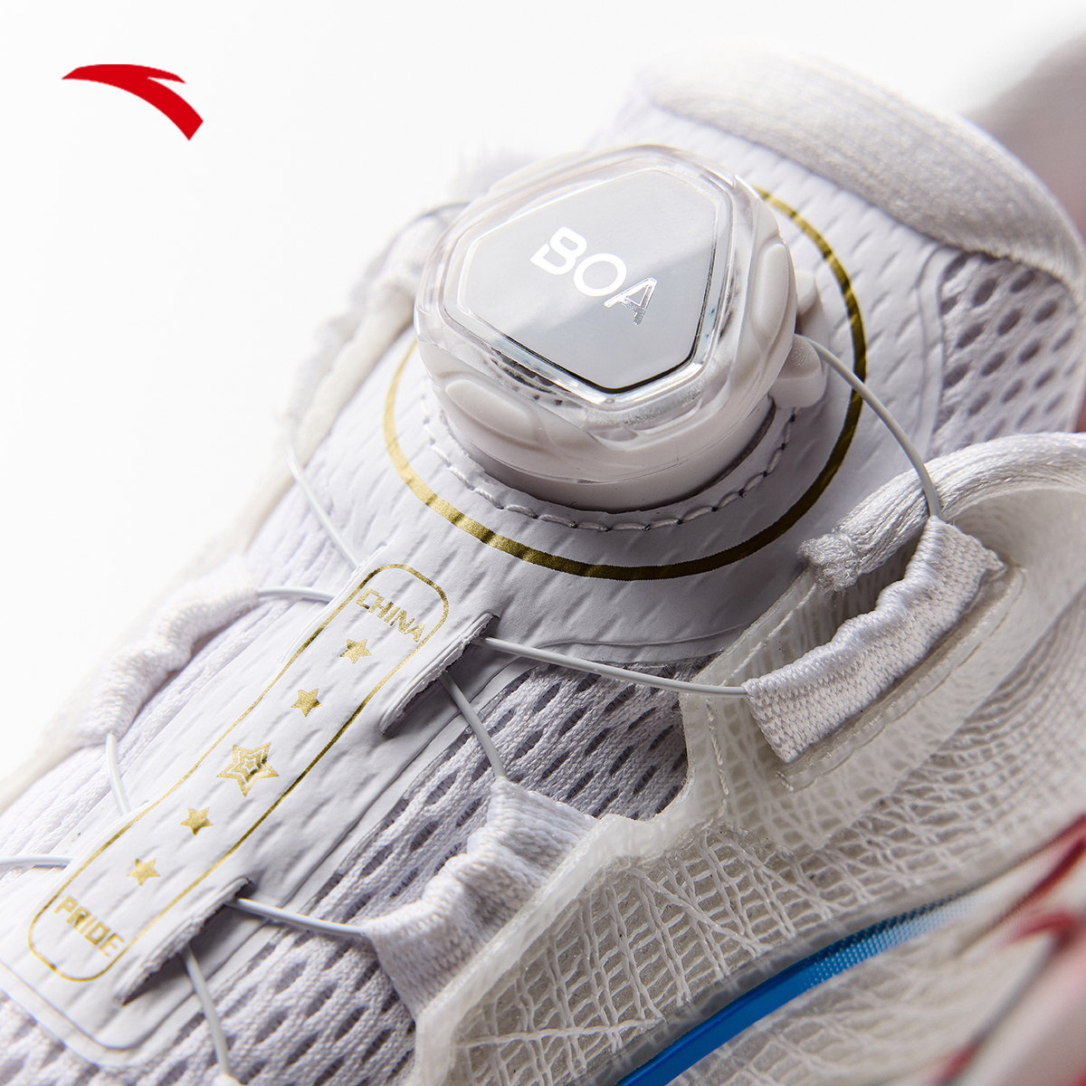 ANTA Women G21 OLYMPIC Running Shoes 122435563R-1 -Pure White/Dial Blue ...