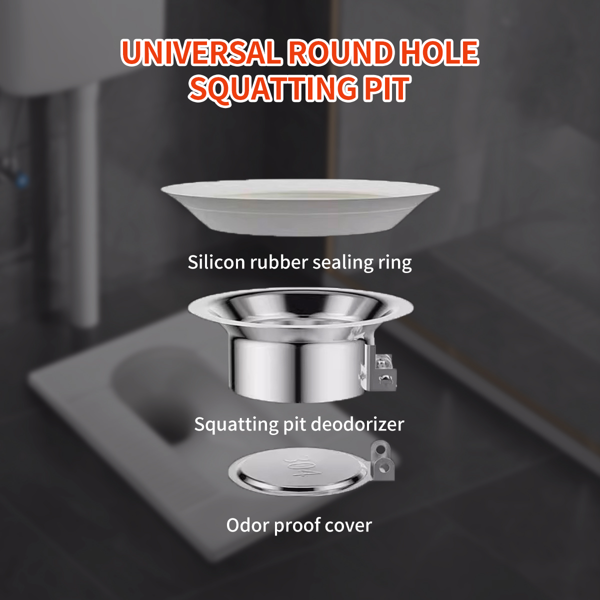 Floor Trap Anti Smell Toilet Hole Cover 304 Stainless Steel Toilet ...