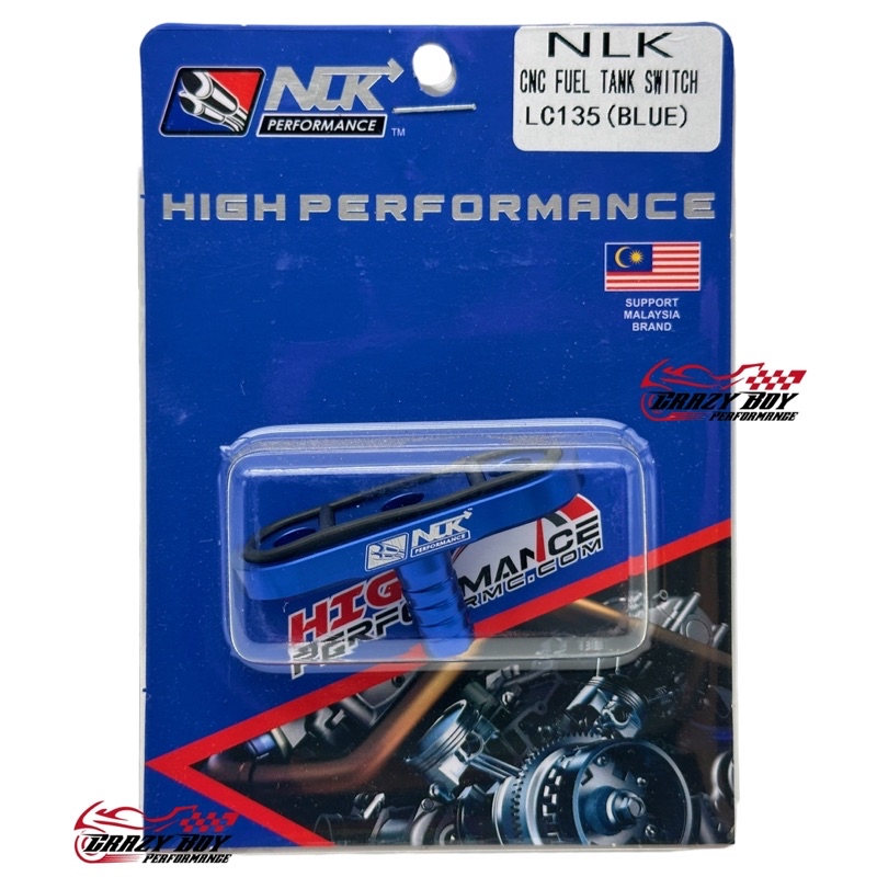 NLK PERFORMANCE FUEL COCK RACING DIRECT ALLOY CNC LC135 Y125 BLUE BLACK ...