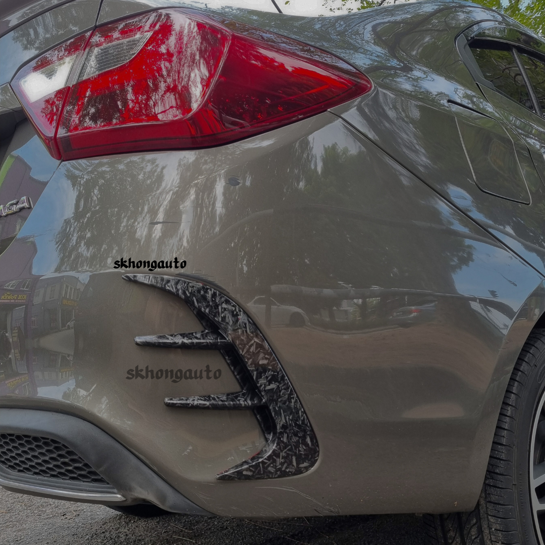 proton saga mc2 vvt 2022-2024 car rear bumper canard v2 forged carbon ...