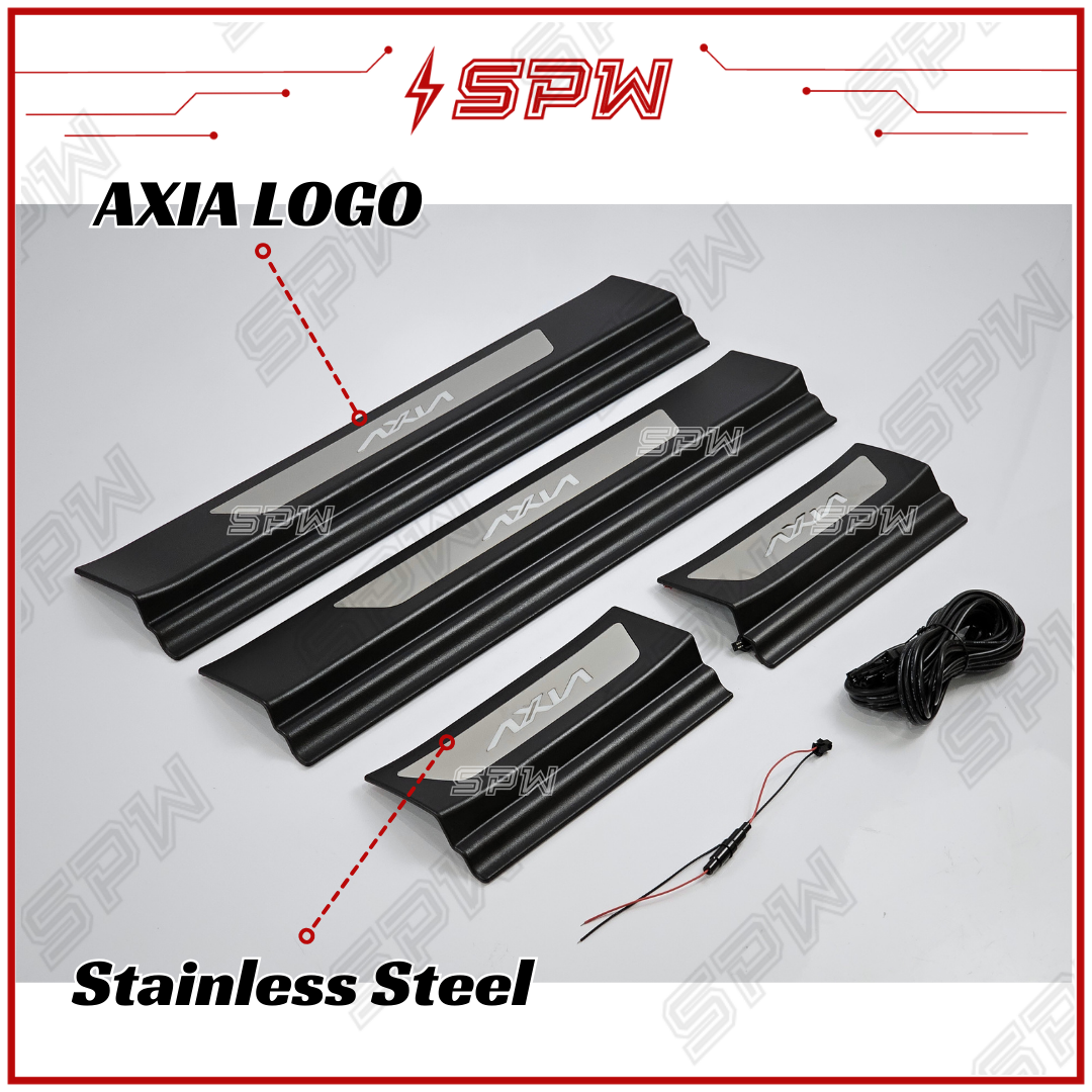Perodua Axia (2023-2025) BLUE LED Side Step 4PCS D27A ABS Stainless ...