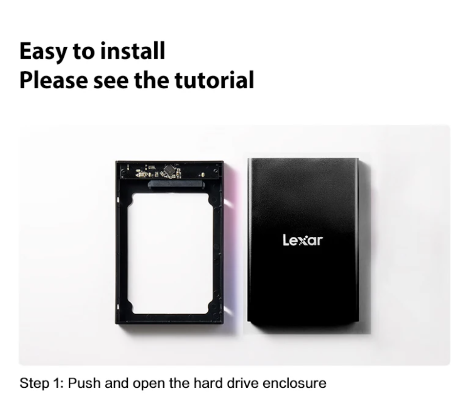 # Lexar E100 2.5'' (SSD/HDD) SATA Enclosure # [BLACK/PINK & PURPLE ...