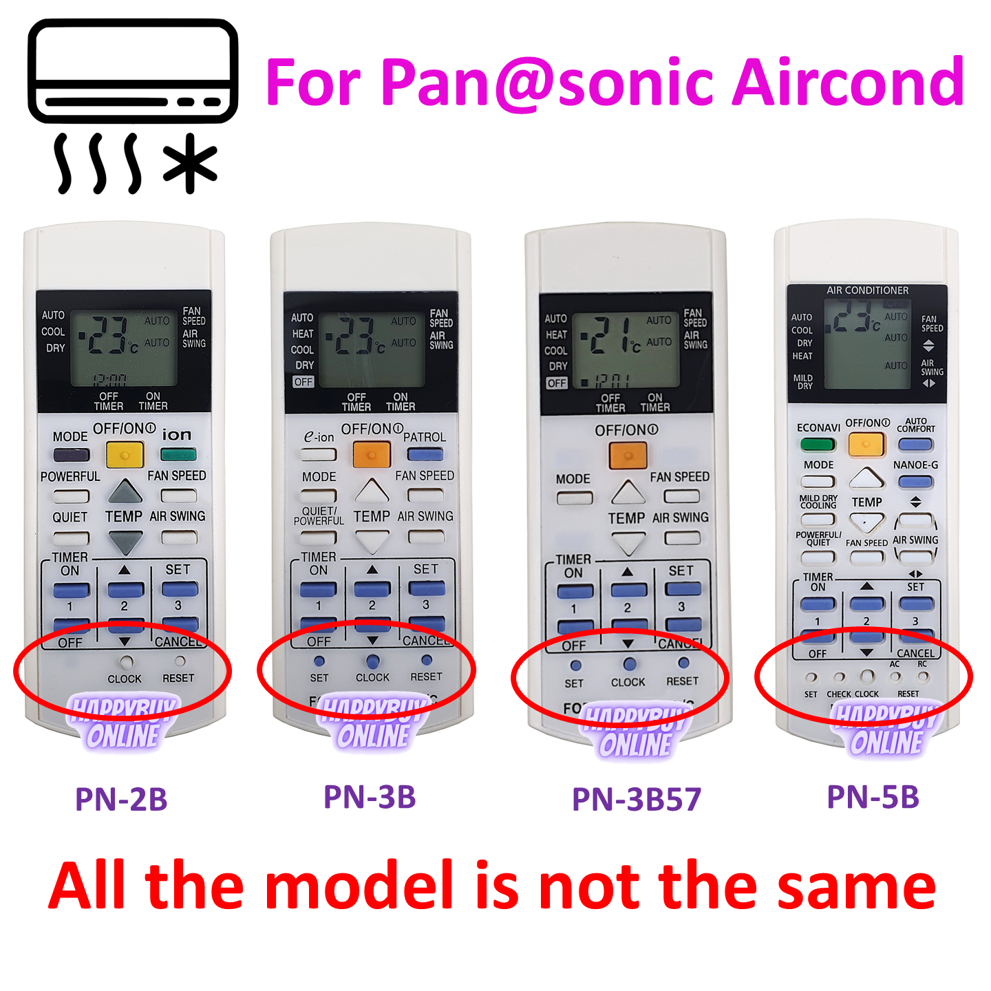 Compatible Panasoni Air Conditioner Remote Control Panasoni Air Cond ...