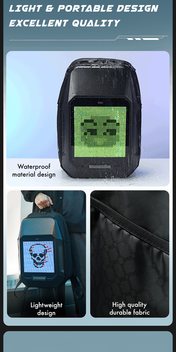 Divoom Cyber bag Pixel Backpack for imagination, Futuristic design for ...