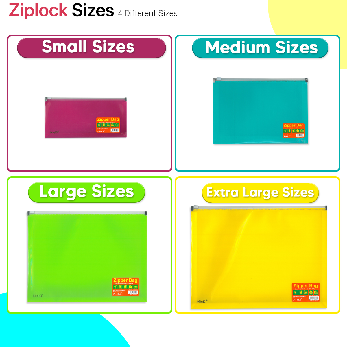 Nieki PVC Zip Lock Waterproof Bag File Folder - (1s/Pcs) Travel Bag ...