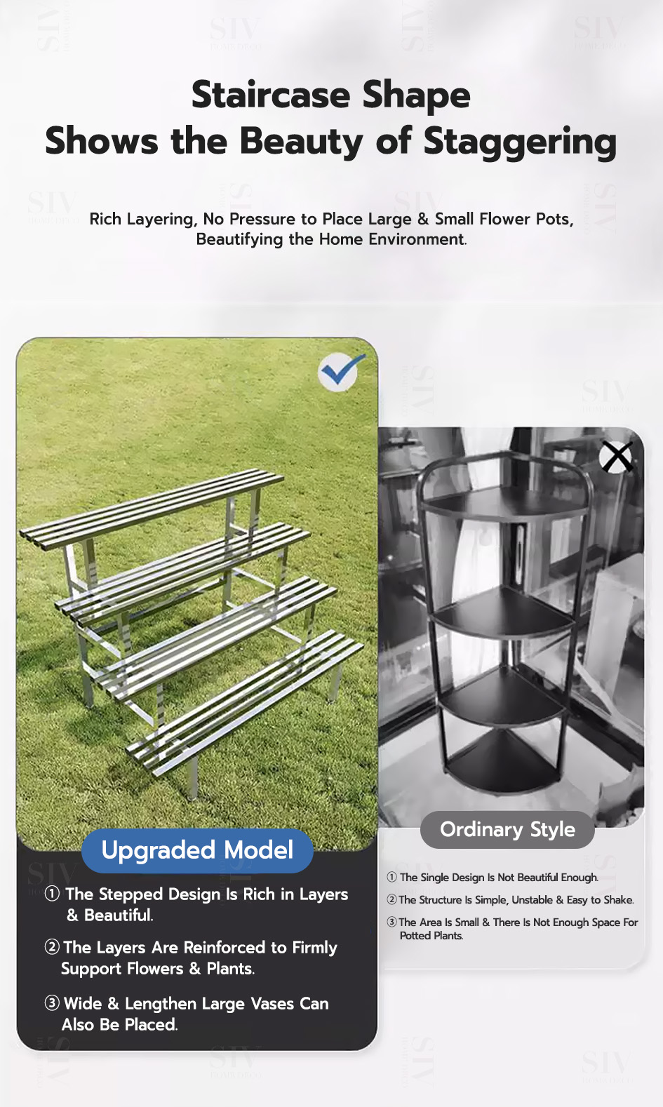 SIV Stainless Steel Rack Stainless Steel Stand Flower Stand Flower Pot ...