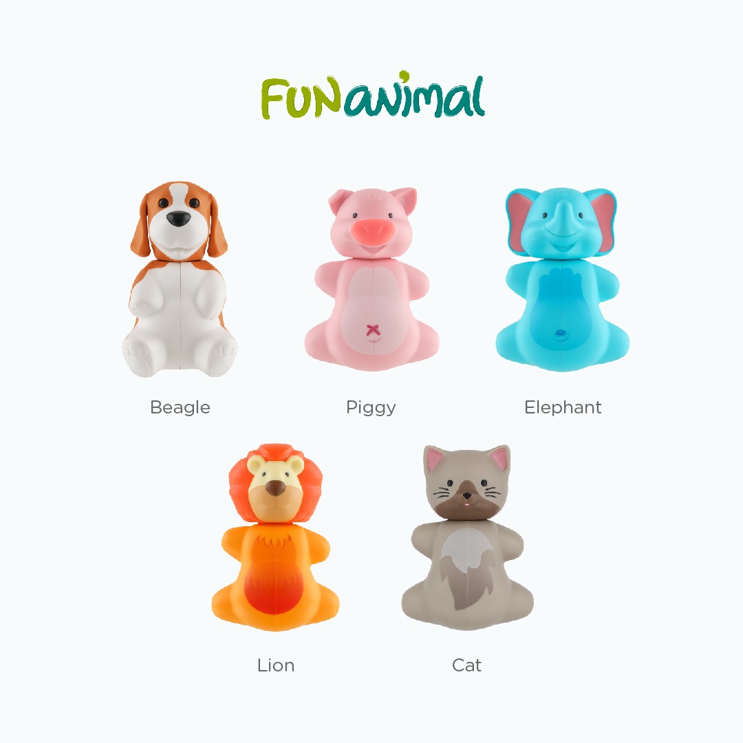 Flipper FUN ANIMAL PIGGY Kids Toothbrush and Toothbrush Holder Easily ...