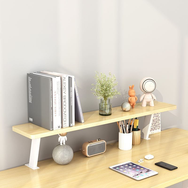 Floating Desktop Bookshelf Clamp On Monitor Riser Elevated Storage Rack ...