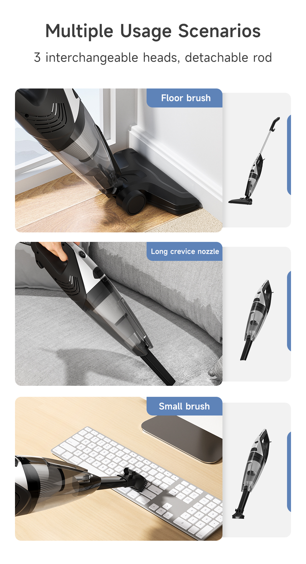 Simplus Vacuum Cleaner 18000PA 600W Powerful Suction Household 1L Large Dust Cup Lightweight 3 ...