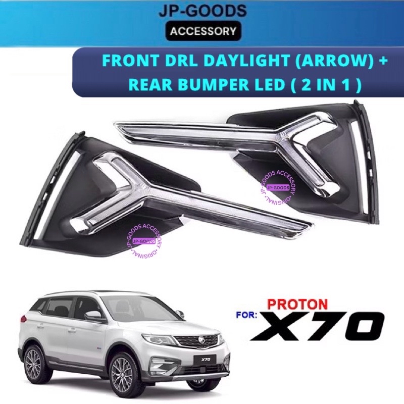 Proton X70 Front DRL ARROW Shape + Rear Bumper LED ( 2 in 1 ) Combo ...