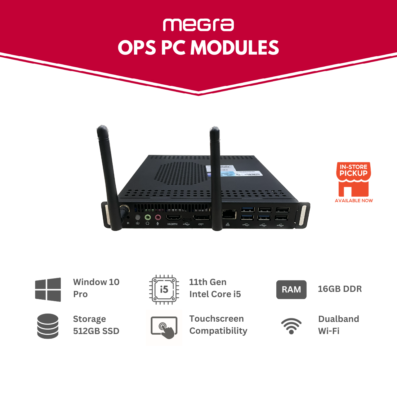 OPS PC Modules Intel 11th Gen i5-1155G7 Processor Windows 10 Pro 16GB ...