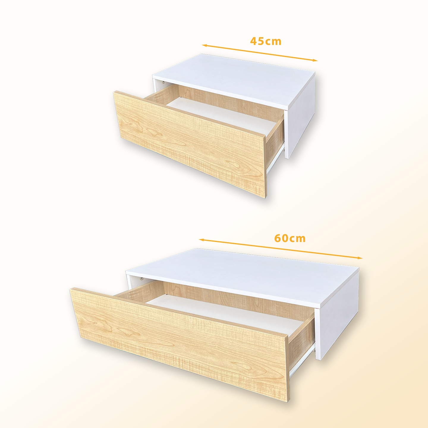 HOMATRIX Wall Mounted Drawer Bedside Table Shelf Cabinet Make Up ...