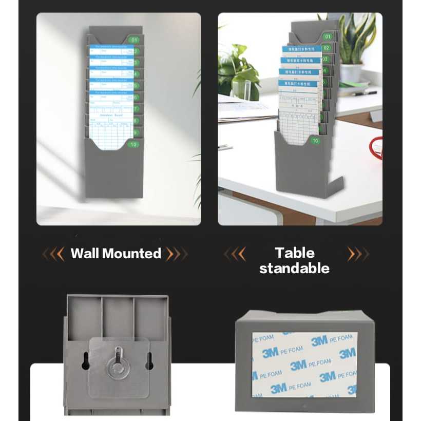 Punch Card Rack丨Punch Card Holder | 10 Slot Card Rack *Standable Rack ...