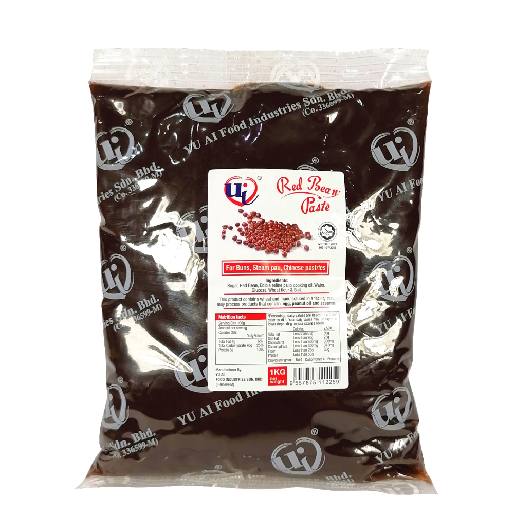 Yu Ai Red Bean Paste 1KG / Halal Certified Red Bean Paste Bun Filling ...