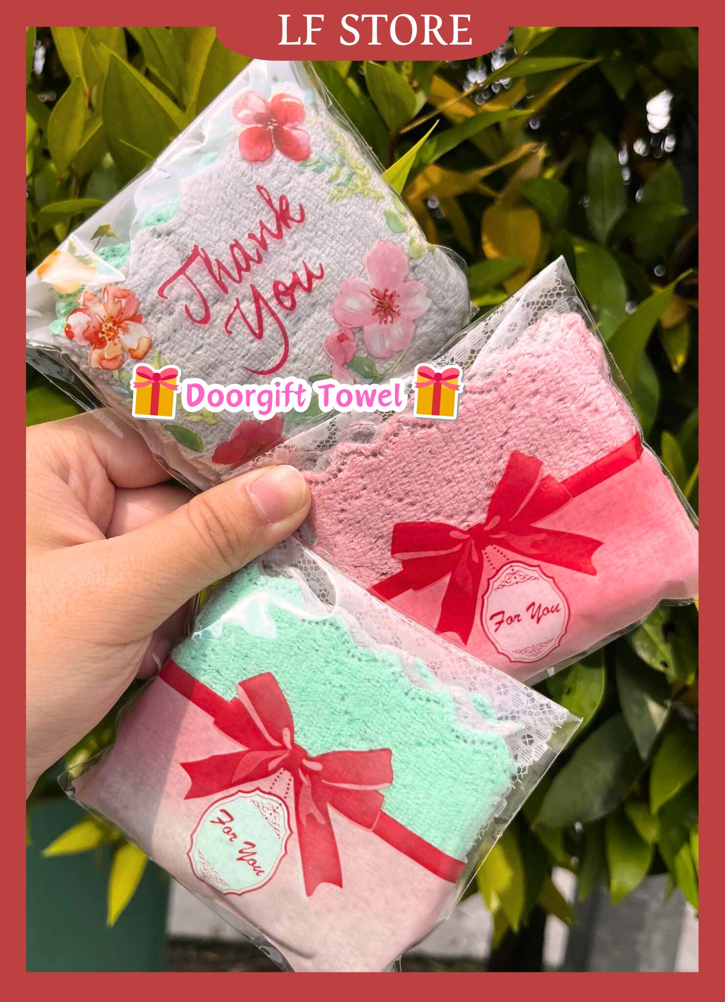 Tuala Doorgift Eksklusif | Tuala Kecil Cantik untuk Kahwin, Aqiqah ...