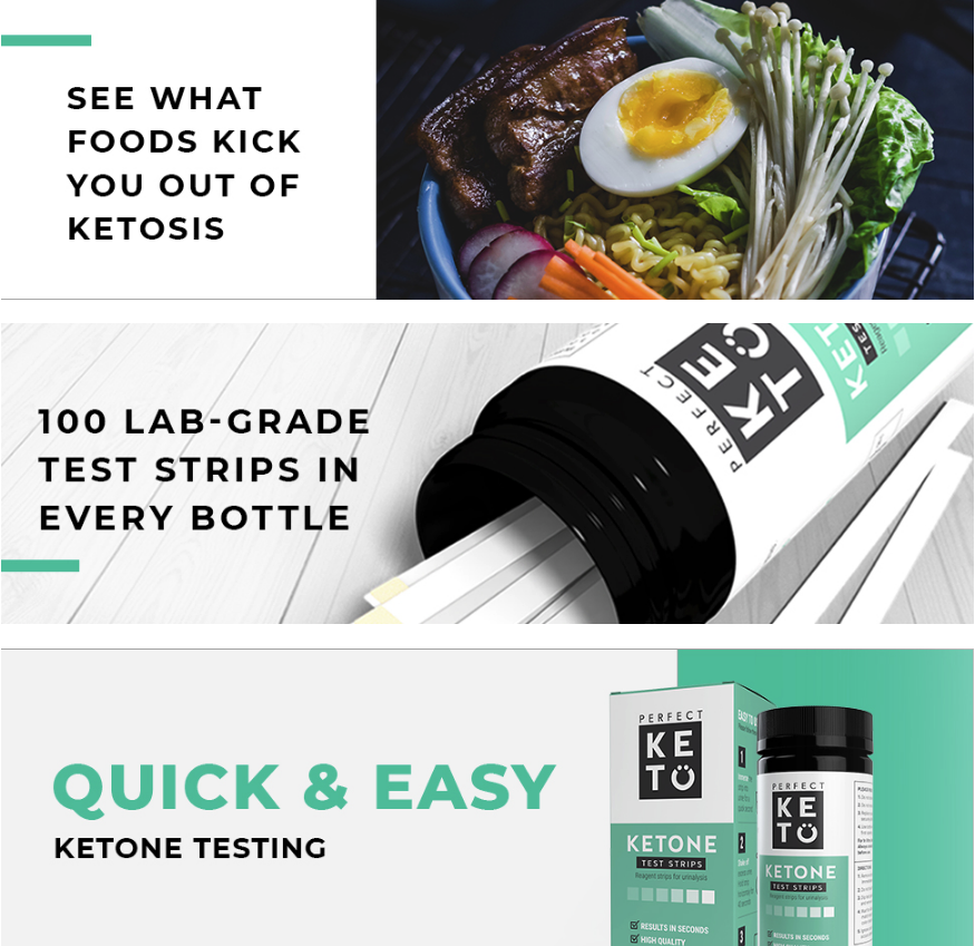 Perfect Keto Ketone Test Strips Kit for Testing Ketones on Low Carb ...