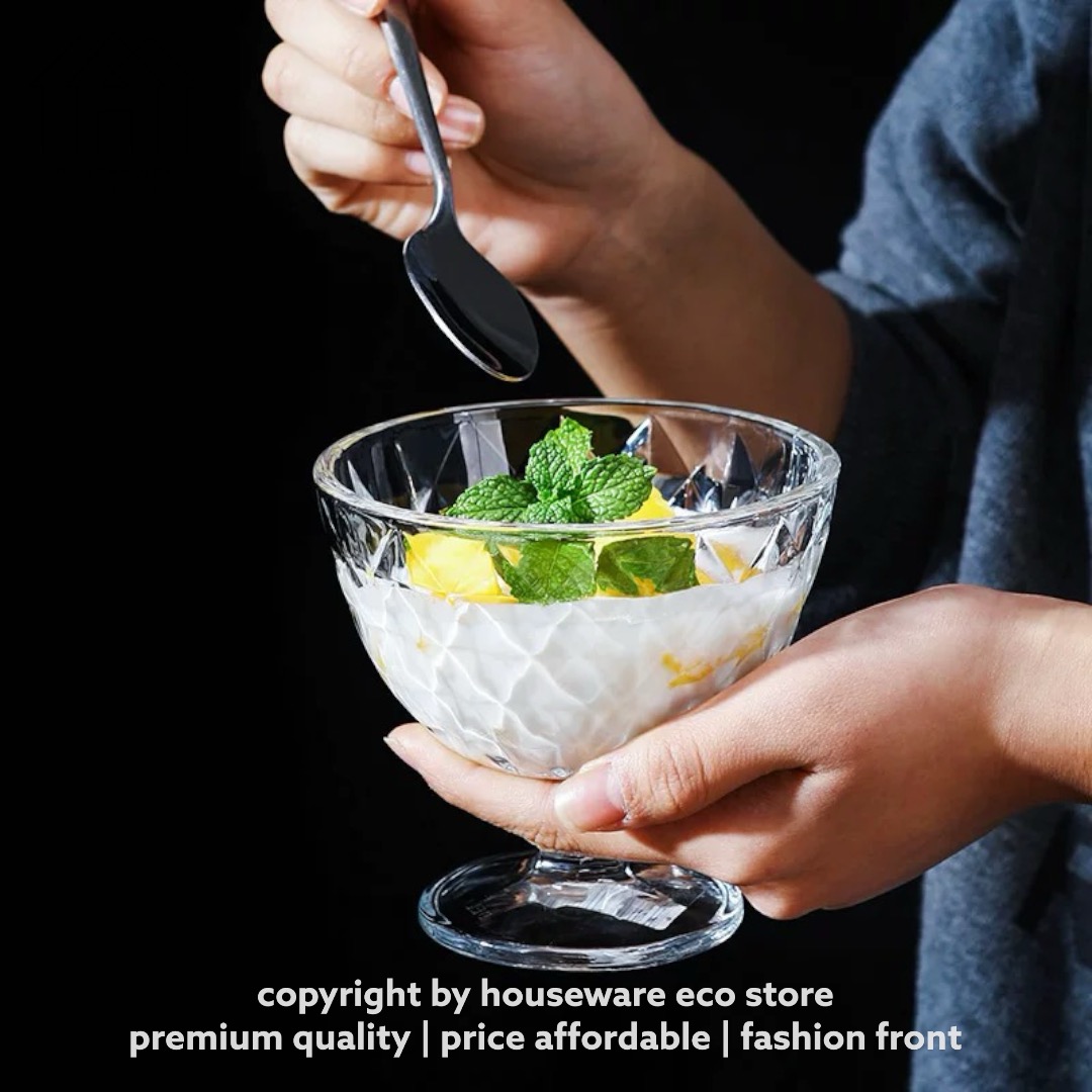 6pcs Glass Dessert Bowl Set | Salad Bowl Ice Cream Cup Bowl | Yogurt ...