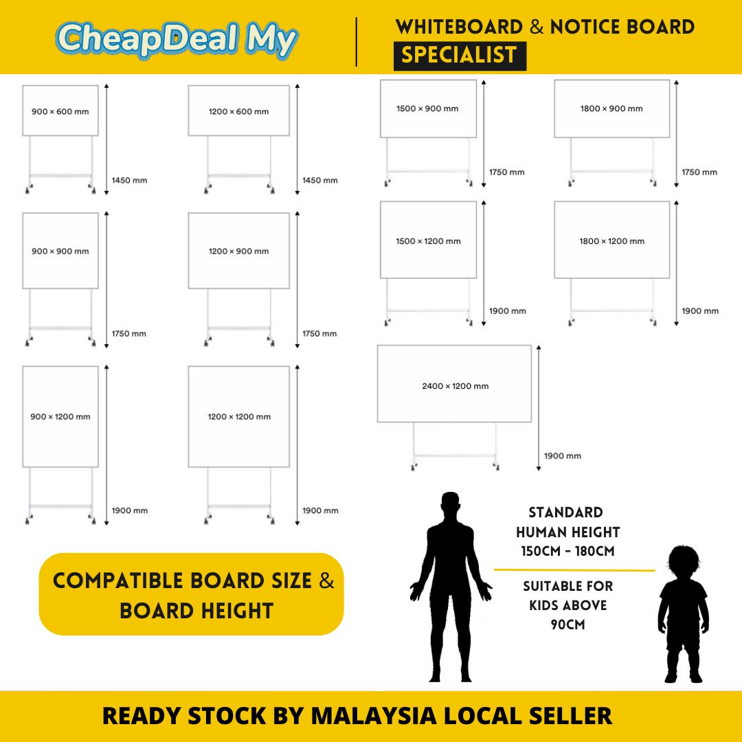 Papan Keyantaan notis kaki beroda /Notice Foam Board With Stand 3x4 3x5 ...