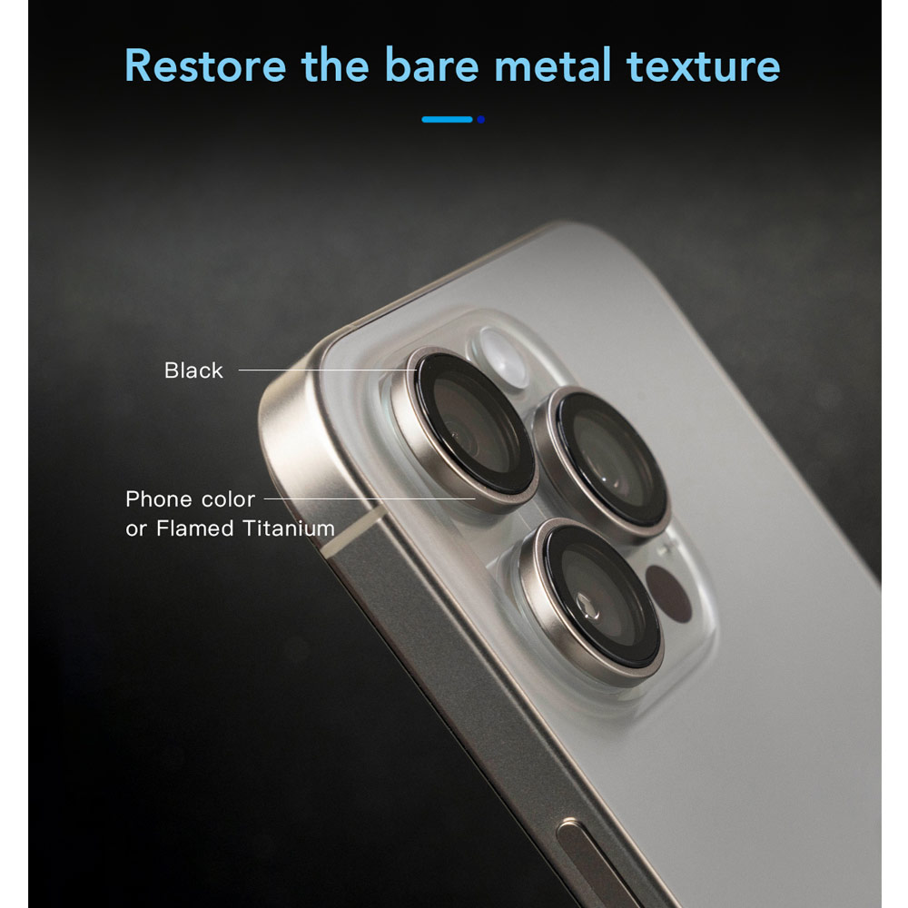 Hoda Sapphire Camera Lens Protector Frame for iPhone 16 Pro Max iPhone ...