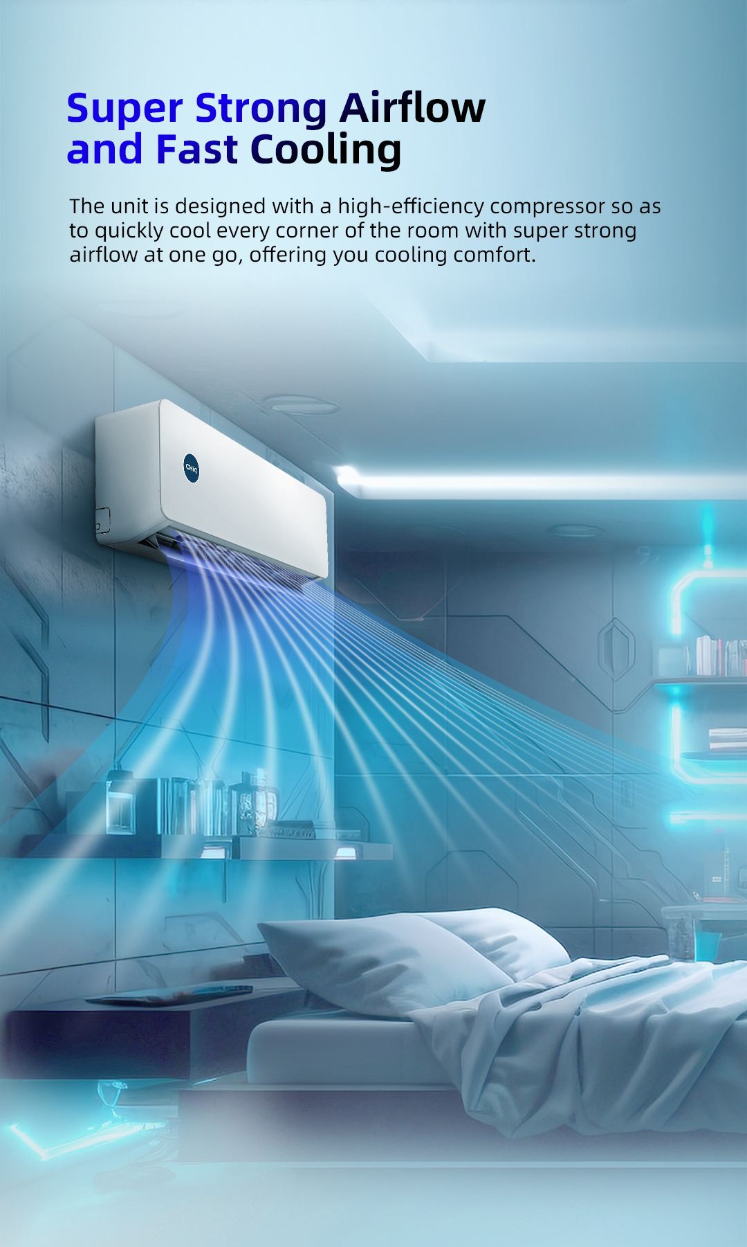 CHiQ CSC-17DDA 2HP(17000 BTU) Fast Cooling R32 Air Conditioner /4D ...