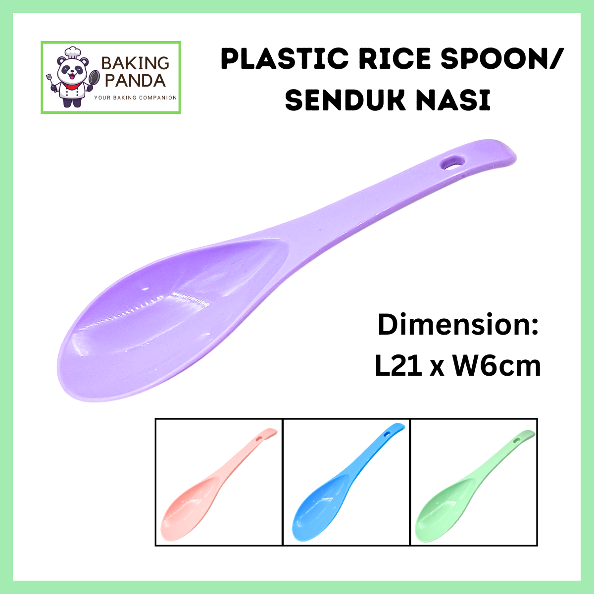 BakingPanda 4pcs Plastic Rice Spoon/Rice Ladle/Rice Paddle/Rice Scoop ...