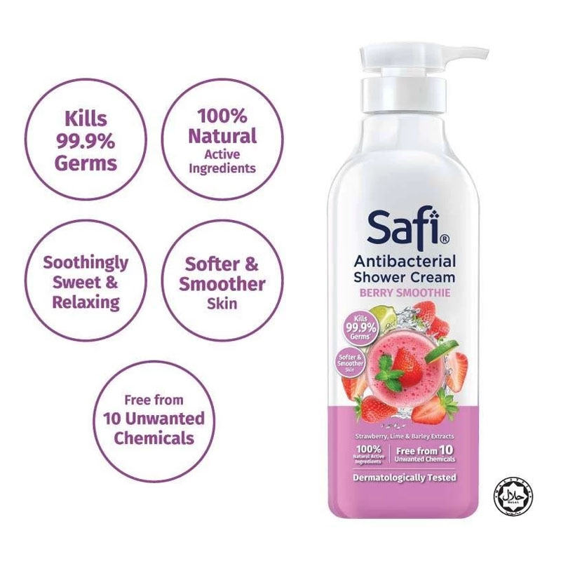 Safi Anti Bacterial Shower Gel 950ml Madian Frosty Watermelon Serai ...
