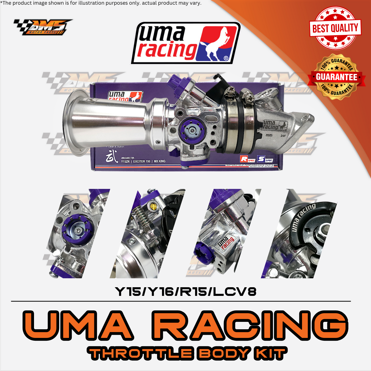 Y15ZR/Y16/R15/LCV8 UMA RACING THROTTLE BODY KIT | Shopee Malaysia