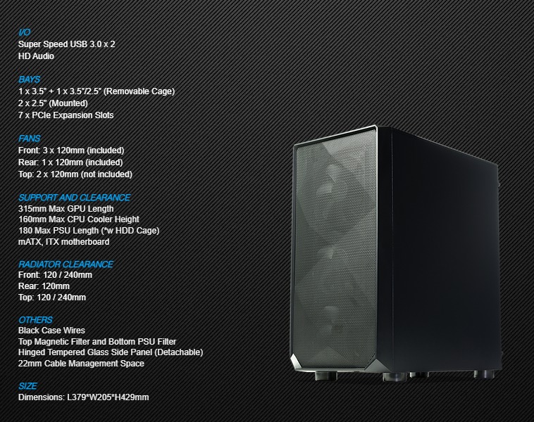Tecware Forge M Omni ARGB Snow White MATX Desktop Casing Case Chassis ...