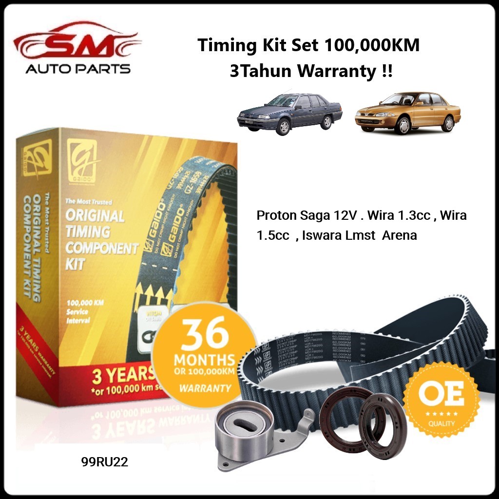 Gaido Original Timing Belt Proton Saga 12V Iswara LMST Wira Satria 1.3 ...