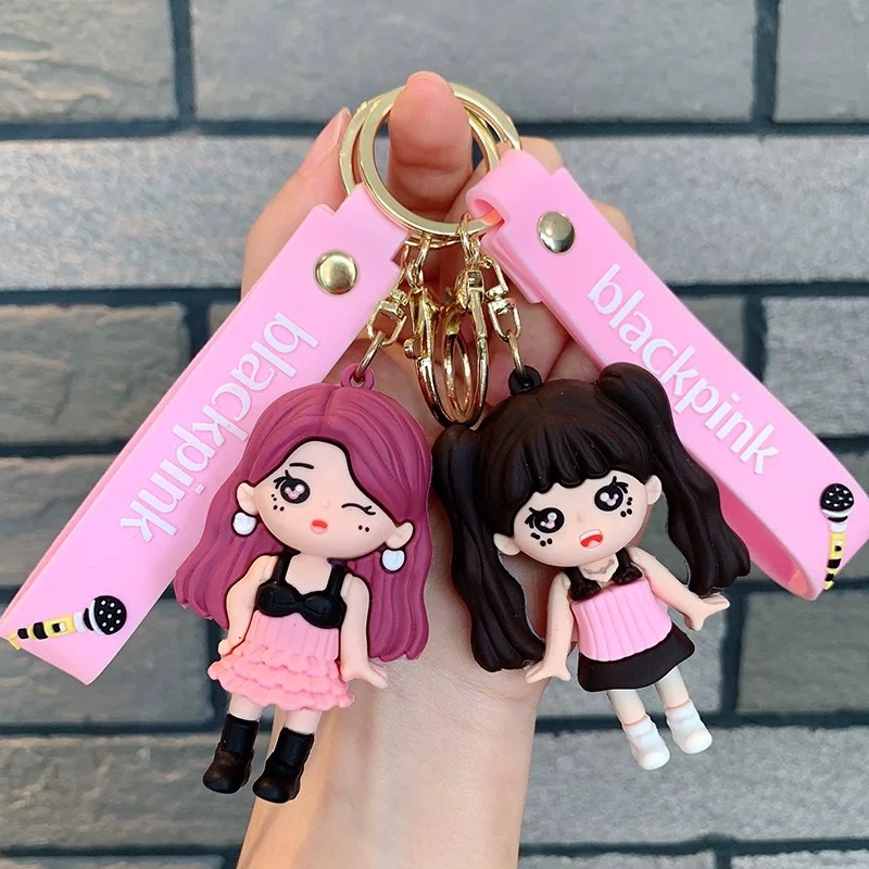 Blackpink Kpop Idol JISOO JENNIE ROSÉ LISA Keychain Bag Pendant Soft ...