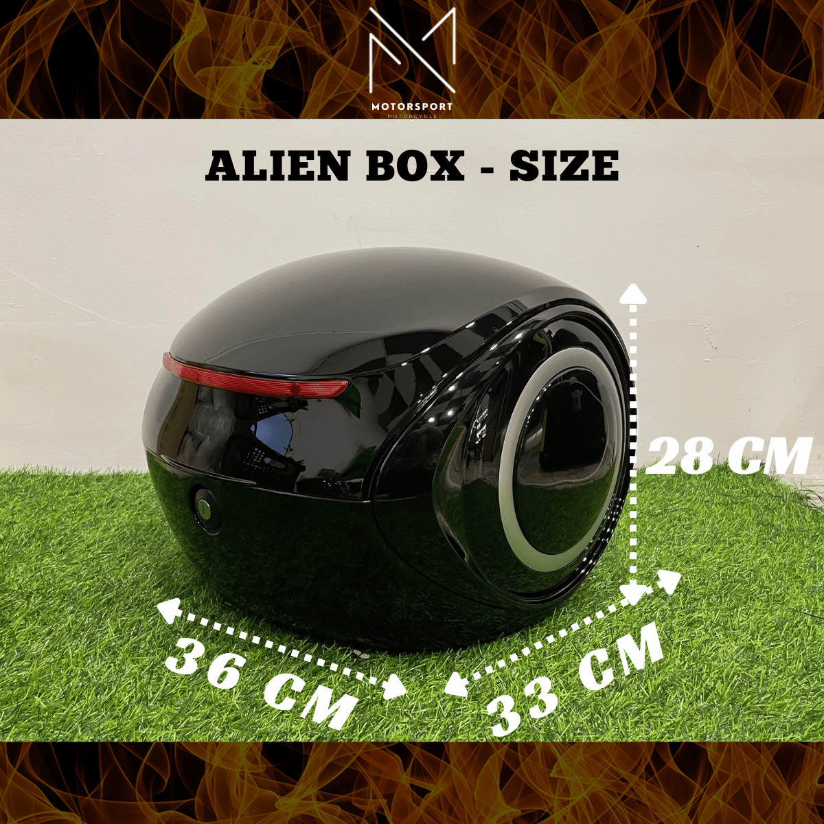 Box Motor Alien 35L Alien Box Motorcycle ABS Top Box Double-Layer ...