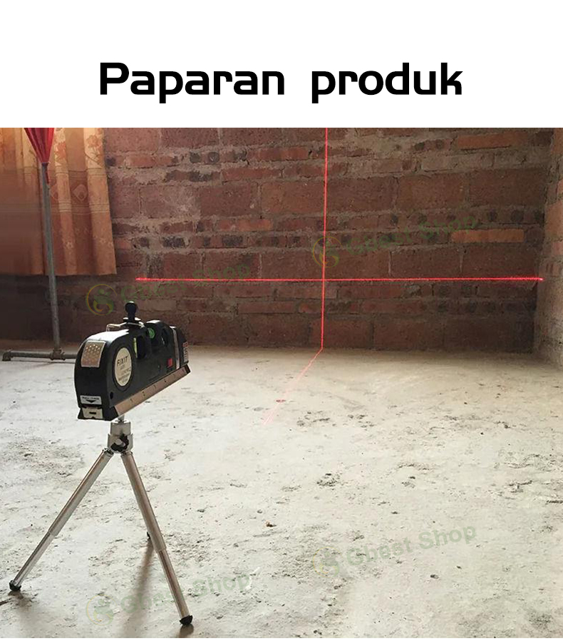 4in1 Infrared Laser Level Tripod Horizontal Vertical Cross laser ruler ...